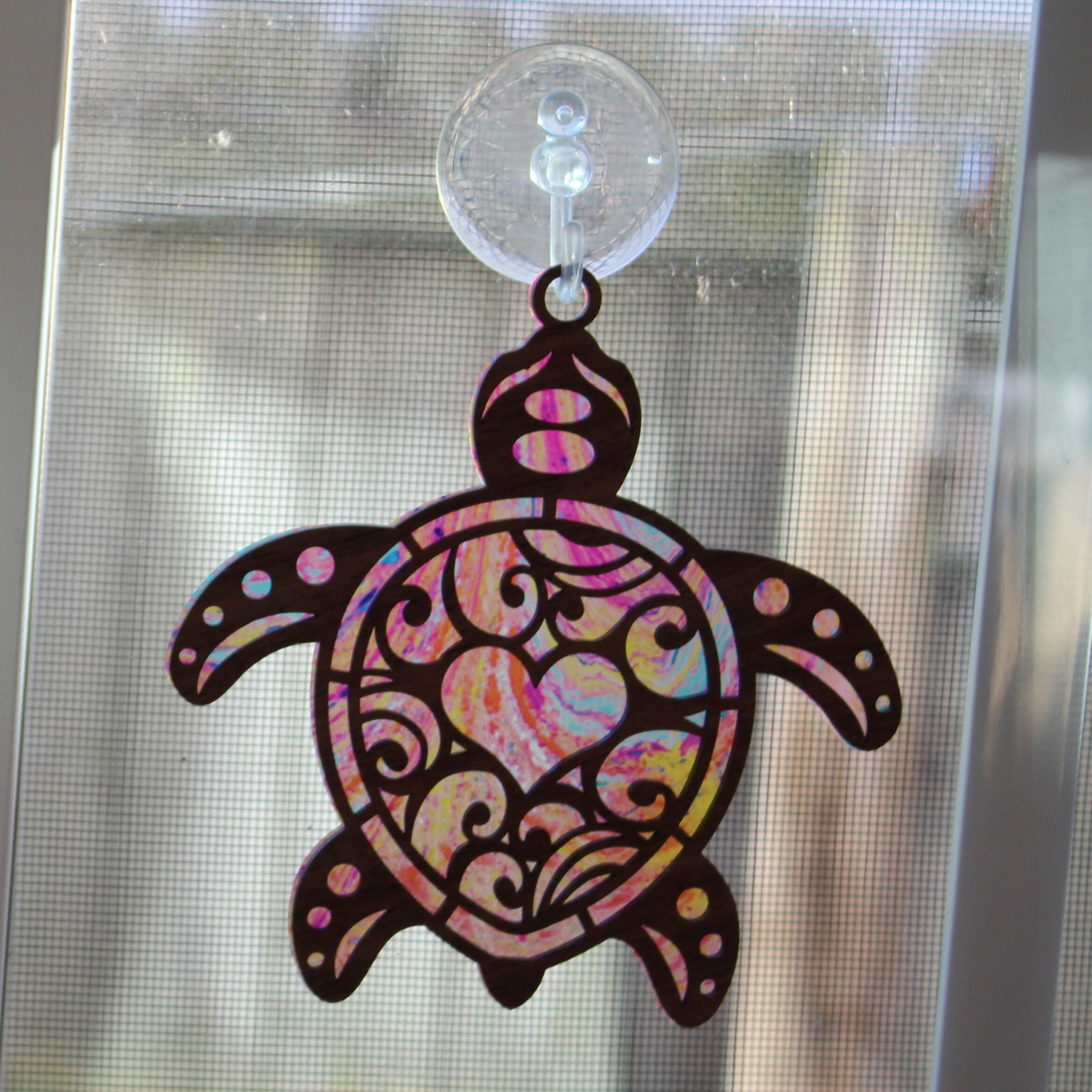 Turtle Suncatcher Wooden - Etsy