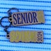 BLOCK Text Senior Keychain | Wooden | School Colors | Graduation Gift ...