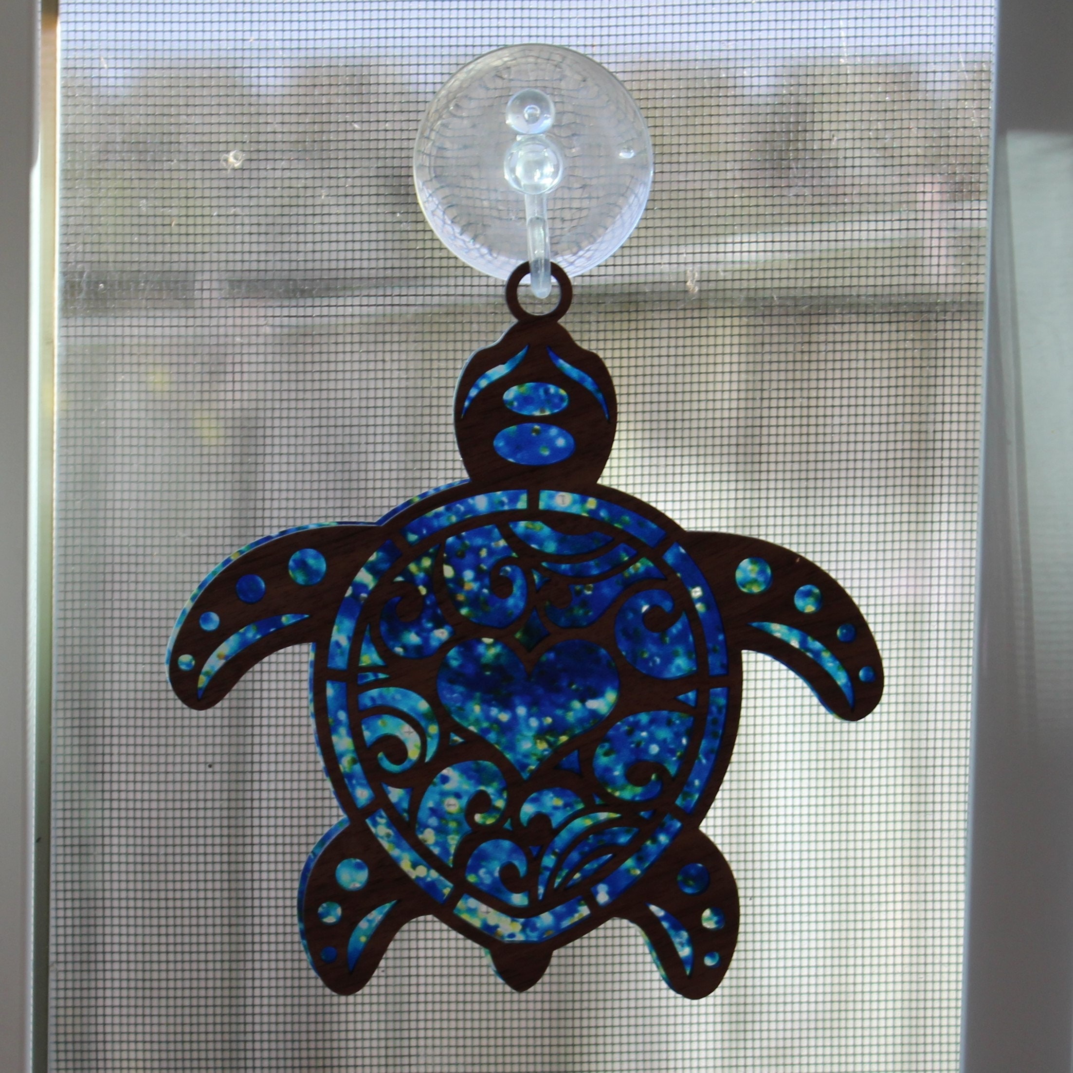 Turtle Suncatcher Wooden - Etsy