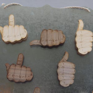 Middle Finger Flipper - Wooden Thumbs up to F-off Magnet - Etsy