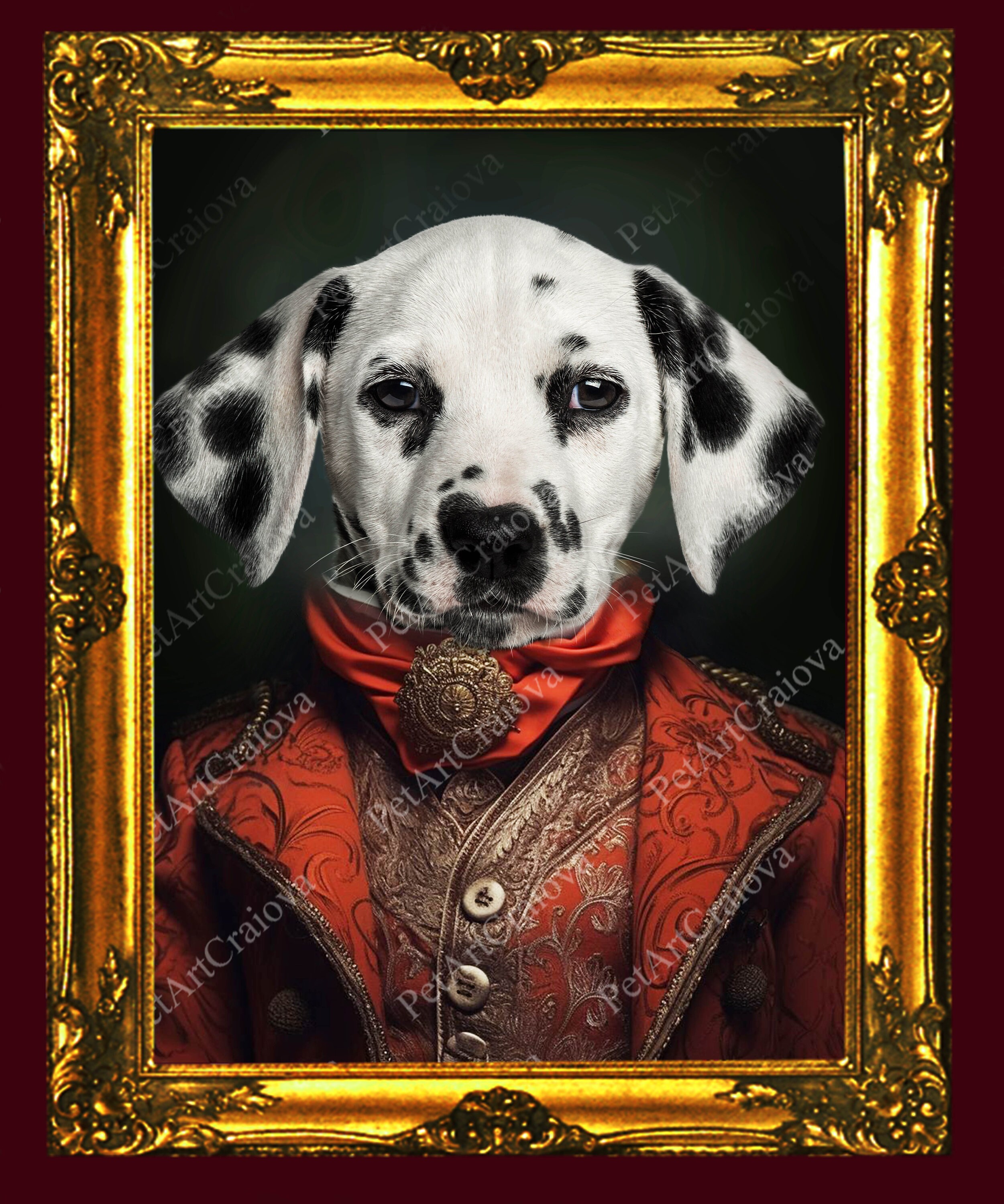 Aristocrat Classy Dog Portrait From Photo, Royal Pet, Custom Dog Print ...
