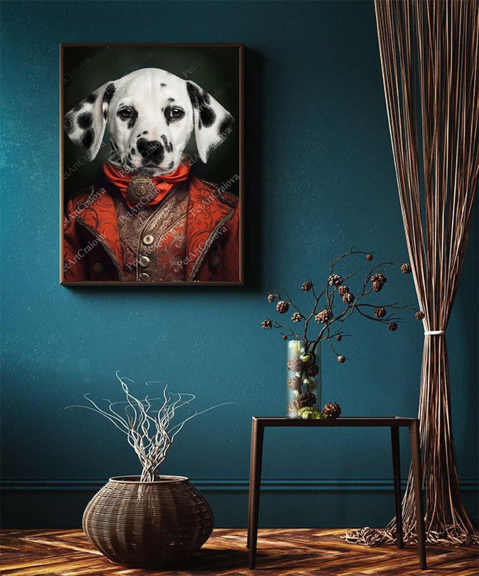Aristocrat Classy Dog Portrait From Photo, Royal Pet, Custom Dog Print ...