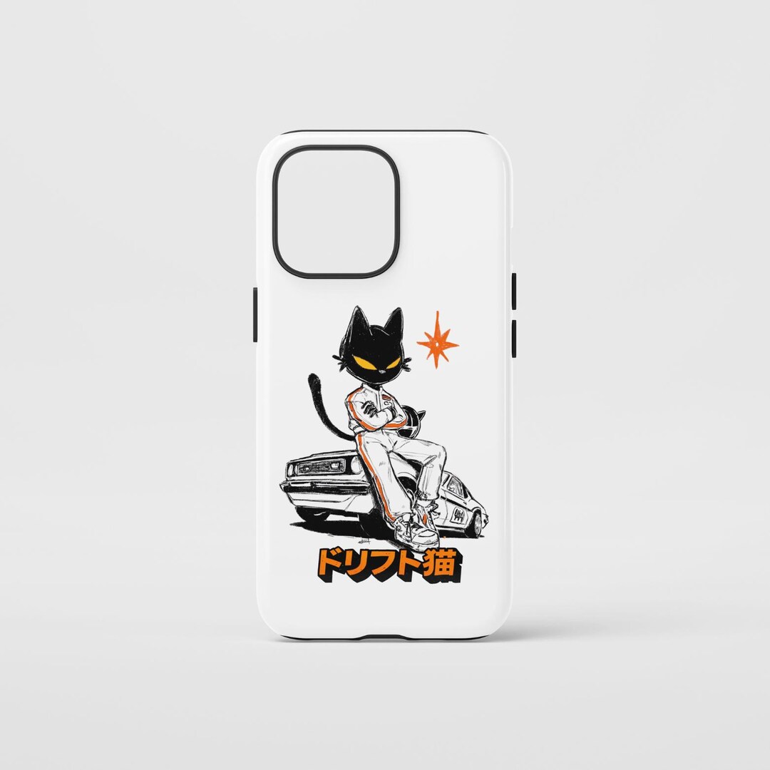 JDM Racing Cat iPhone Case, Japanese Streetwear Style - Etsy