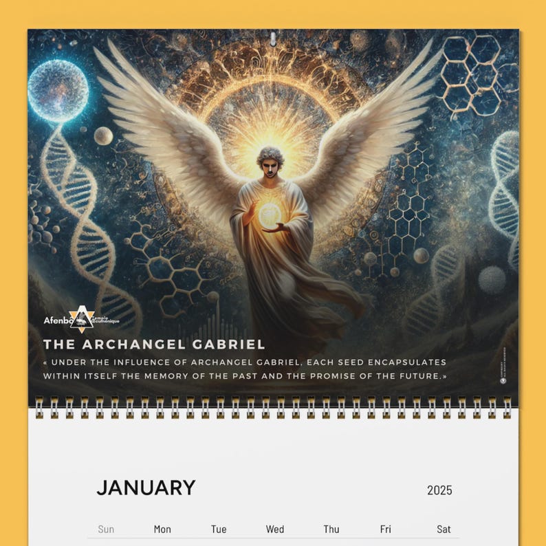 Mystical 2025 Wall Calendar Sacred Geometry Art Angelic Spiritual Decor ...