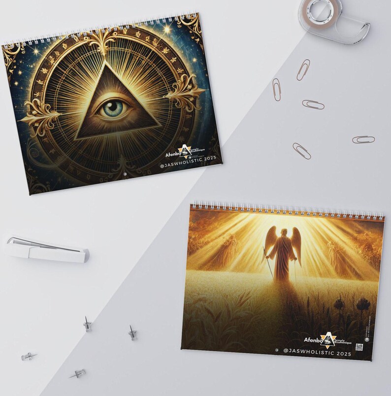 Mystical 2025 Wall Calendar Sacred Geometry Art Angelic Spiritual Decor ...