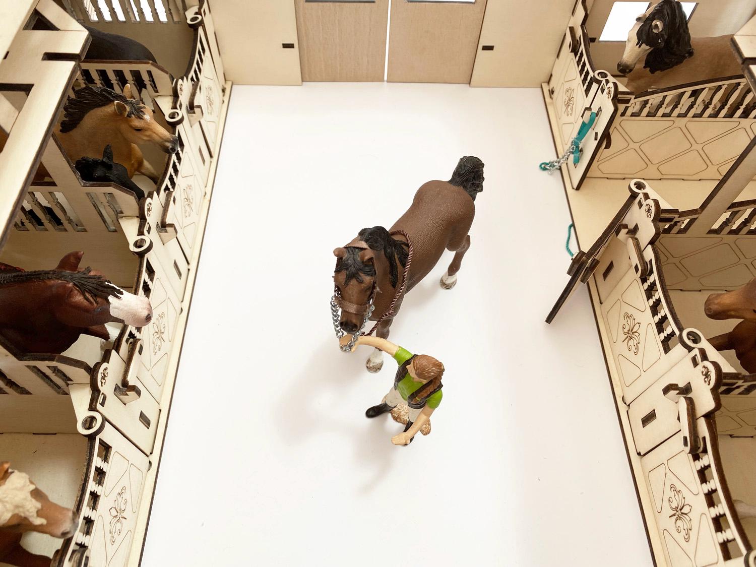Riding Stable, Laser Cut Pdf Ai Dxf Eps, With 10 Large Horse Boxes and ...