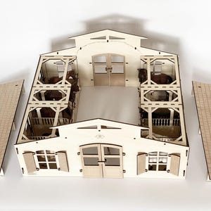 Riding Stable, Laser Cut Pdf Ai Dxf Eps, With 10 Large Horse Boxes and ...