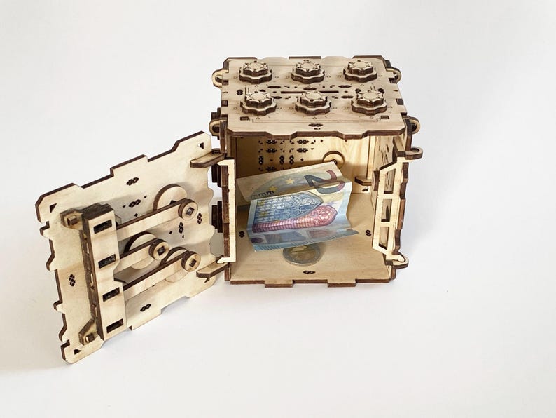 Safe With Combination Lock, Laser Cut Files Pdf, Ai, Dxf, Svg Digital ...
