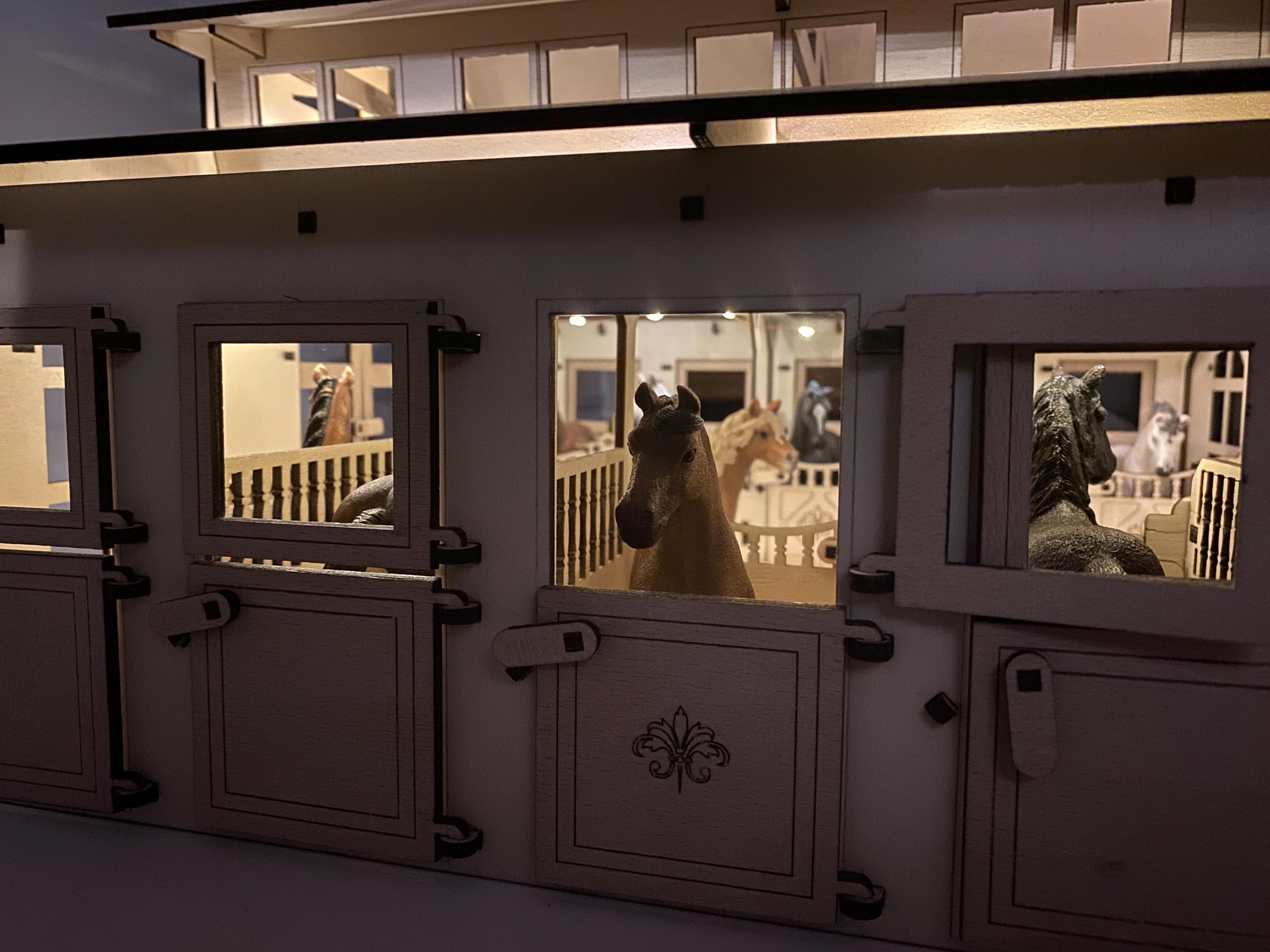 Riding Stable, Laser Cut Pdf Ai Dxf Svg, With 10 Large Horse Boxes and Accessories, Digital File ...