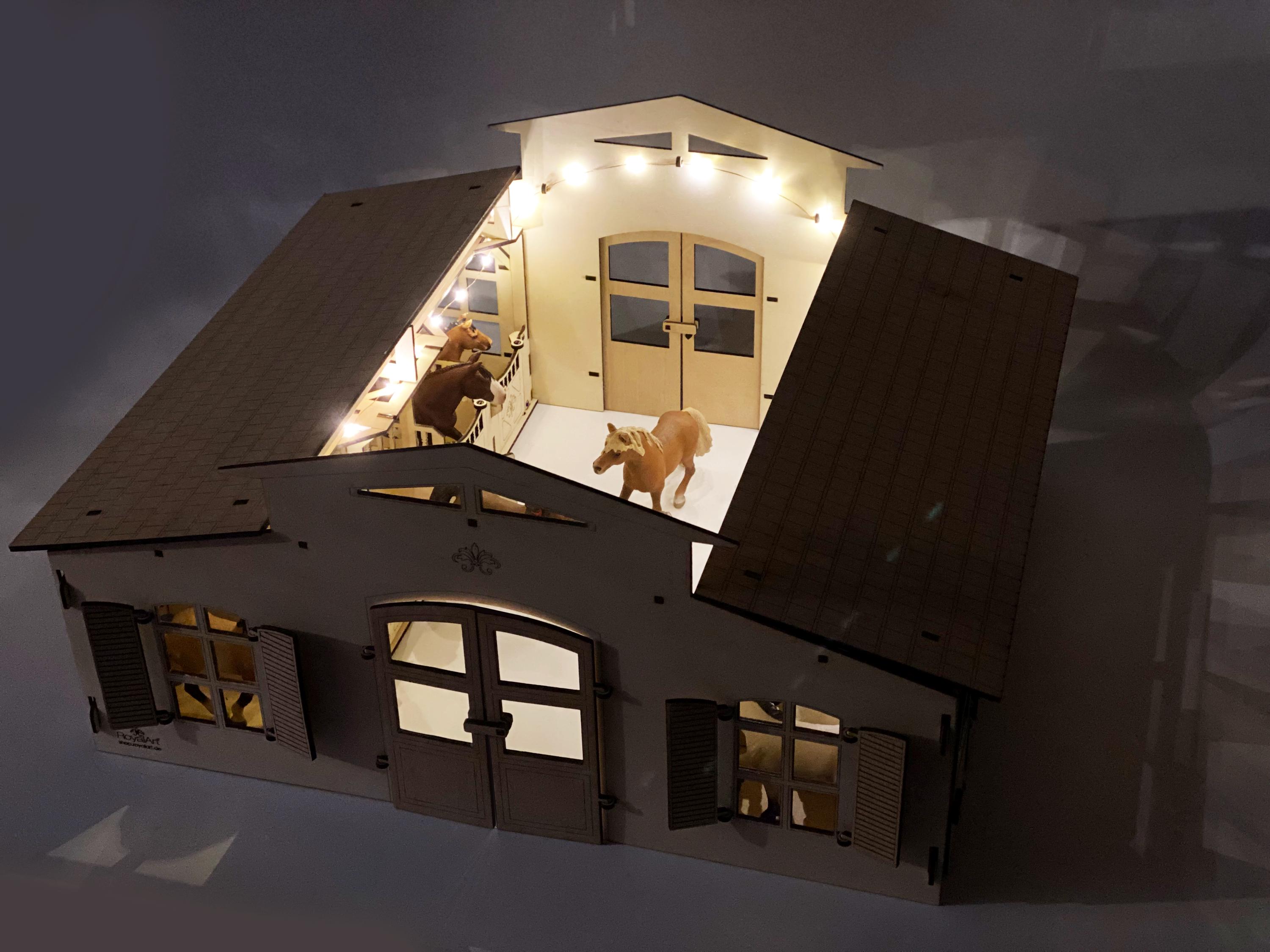 Riding Stable, Laser Cut Pdf Ai Dxf Svg, With 10 Large Horse Boxes and Accessories, Digital File ...