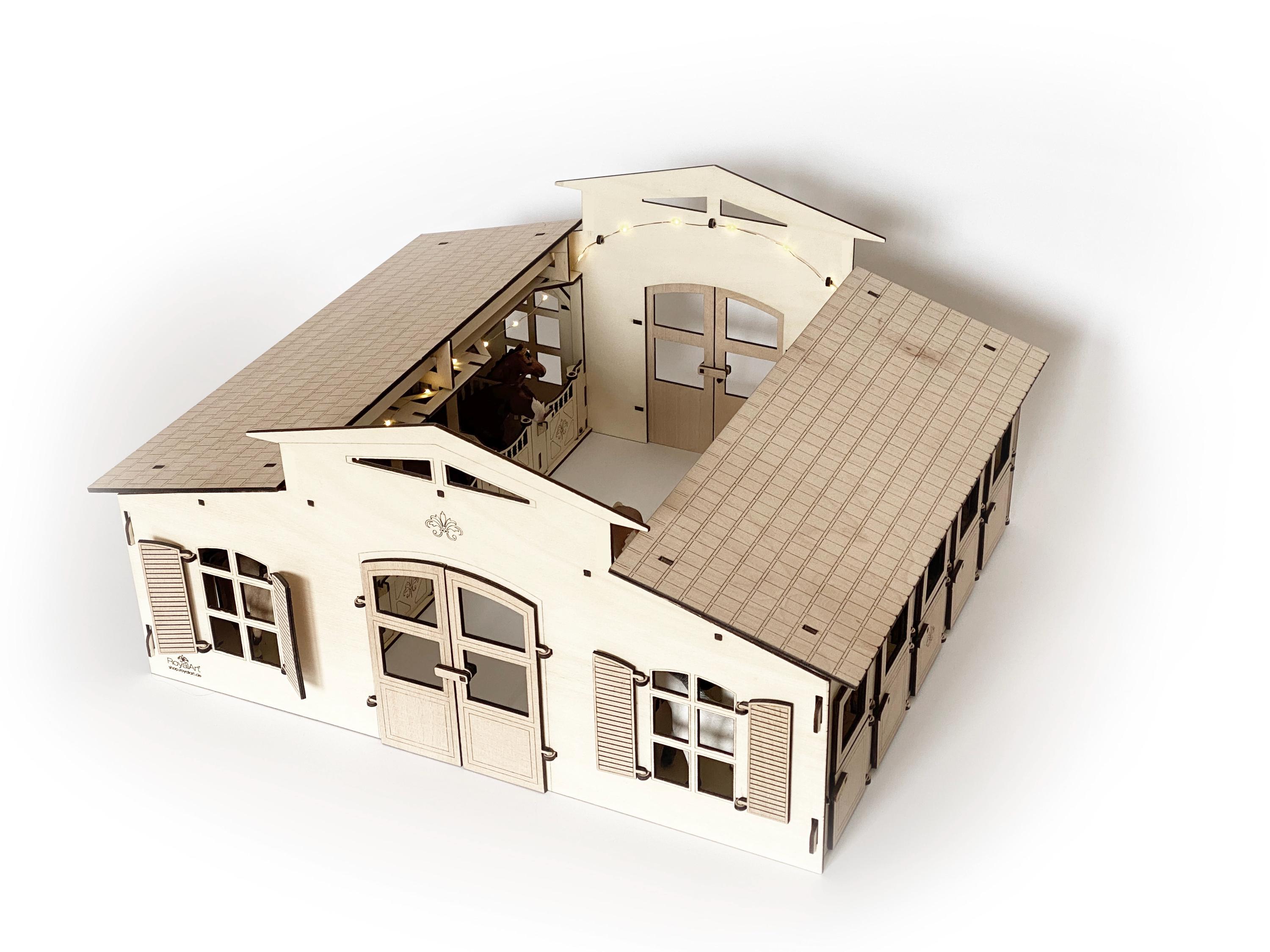 Riding Stable, Laser Cut Pdf Ai Dxf Svg, With 10 Large Horse Boxes and Accessories, Digital File ...