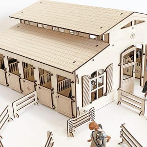 Riding Stable, Laser Cut Pdf Ai Dxf Svg, With 10 Large Horse Boxes and ...