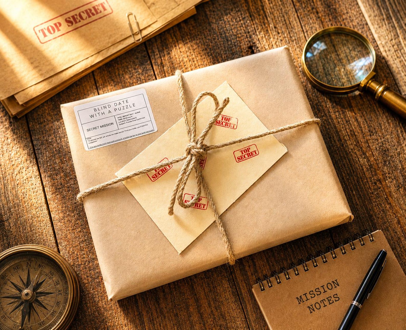 Mystery Puzzle Gift Box: Blind Date Jigsaw Puzzle - Fun Game Night - Etsy