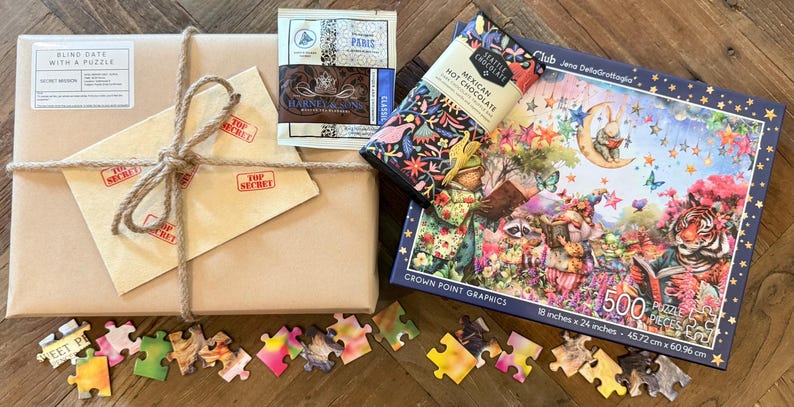 Mystery Puzzle Gift Box: Blind Date Jigsaw Puzzle - Fun Game Night - Etsy