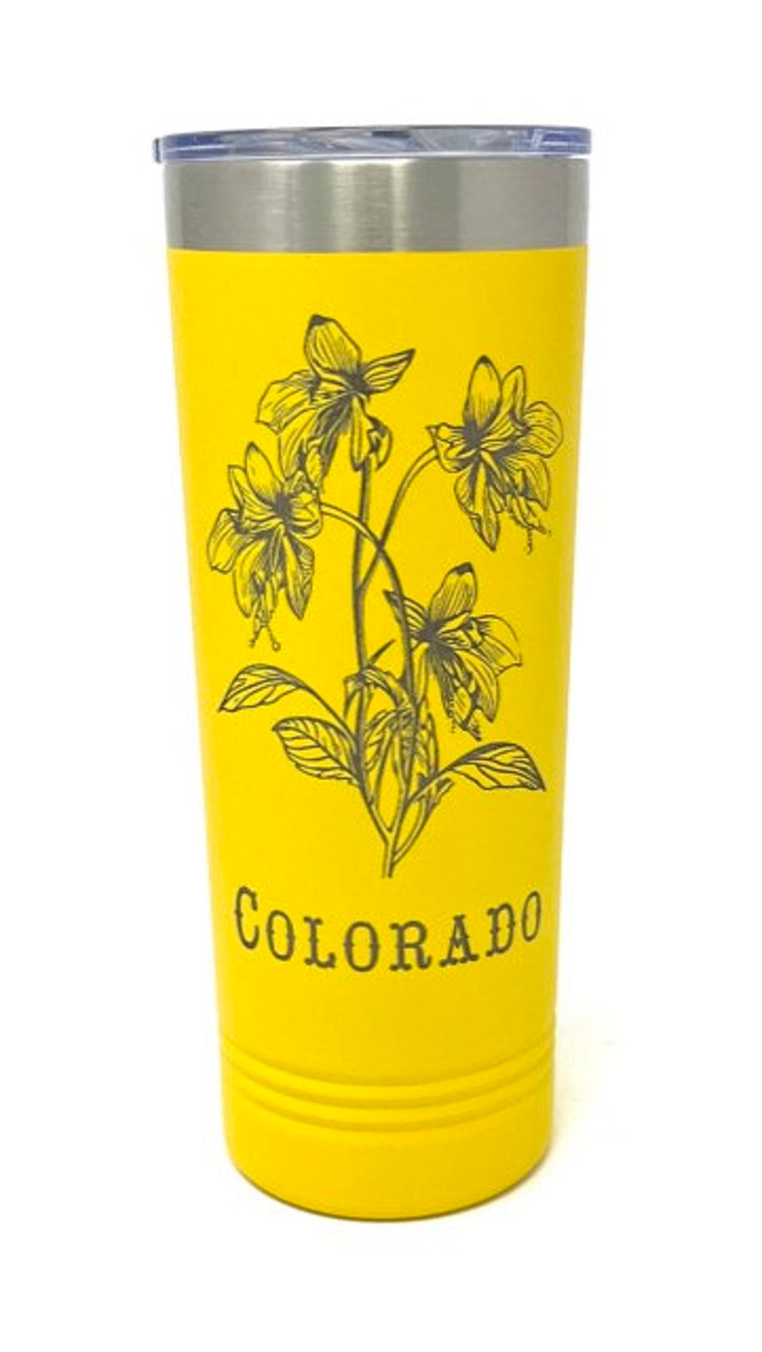 22oz Skinny Tumbler Colorado Columbines - Etsy
