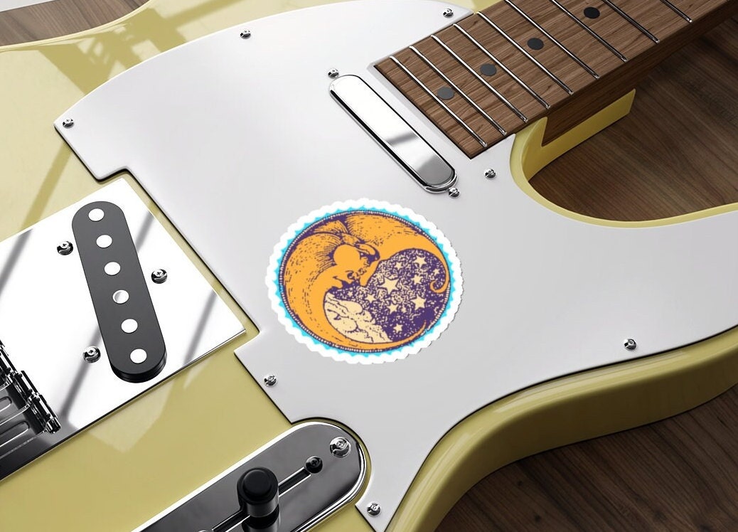 Vintage Moon Sticker, Art Nouveau Sticker, Vintage Mystical Moon ...