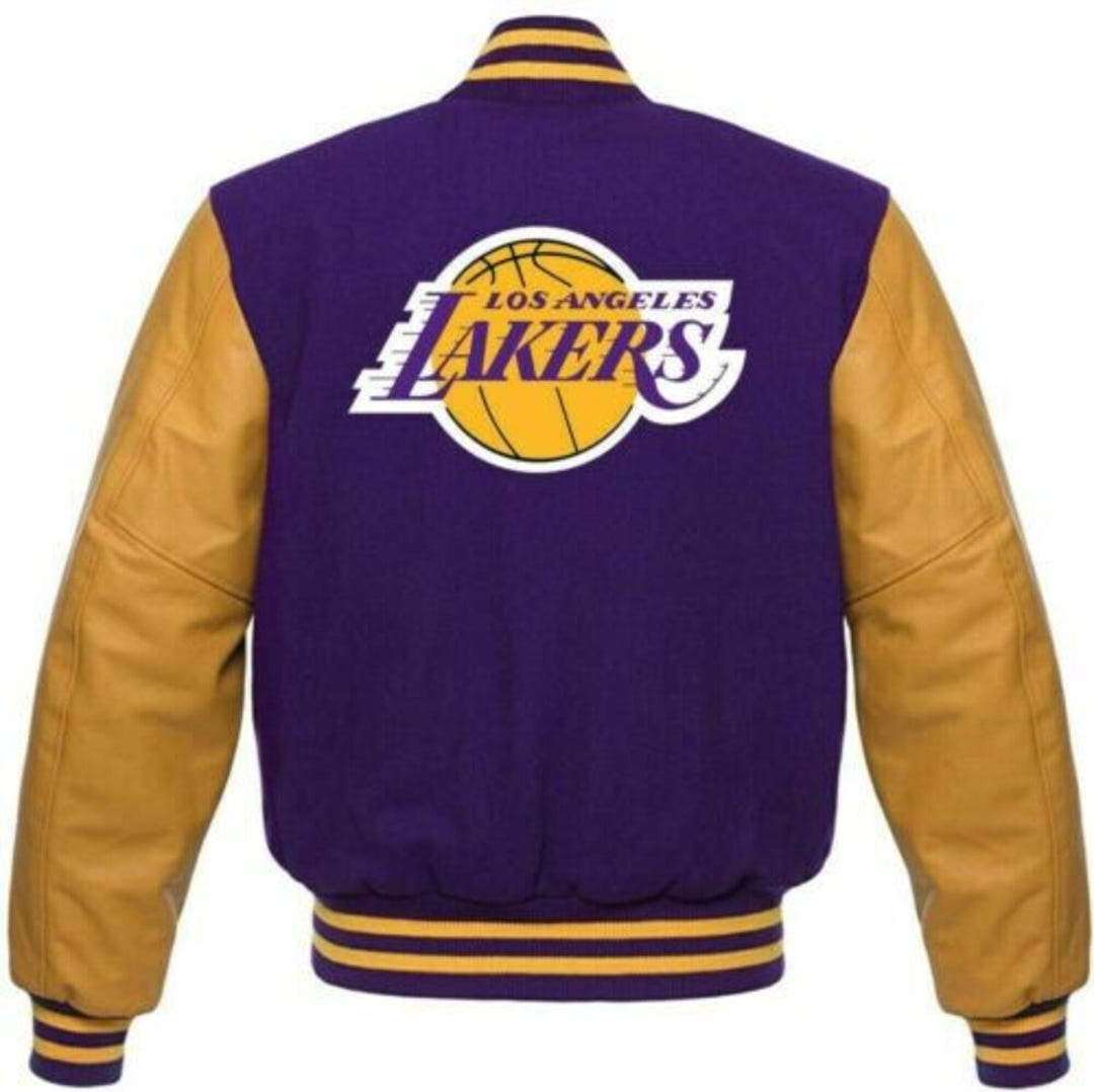Los Angeles Lakers Varsity Jacket – NBA Purple Letterman With Yellow ...