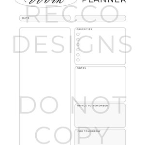 Work Planner for Organization - 2024 Digital Download PDF Work Planner ...