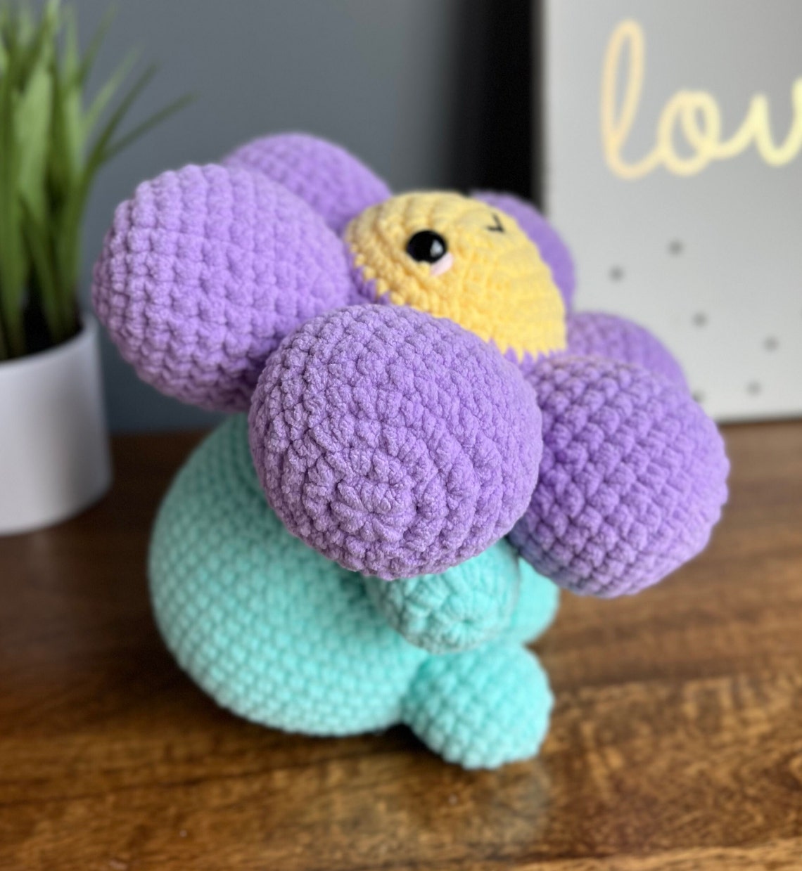 Lazy Daisy Plushie Amigurumi Stuffed Flower Pot - Etsy
