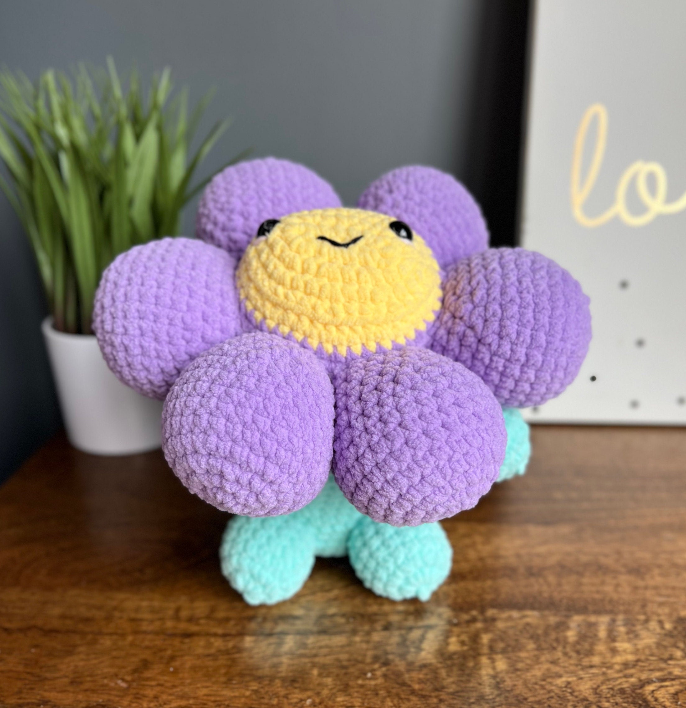 Lazy Daisy Plushie Amigurumi Stuffed Flower Pot - Etsy