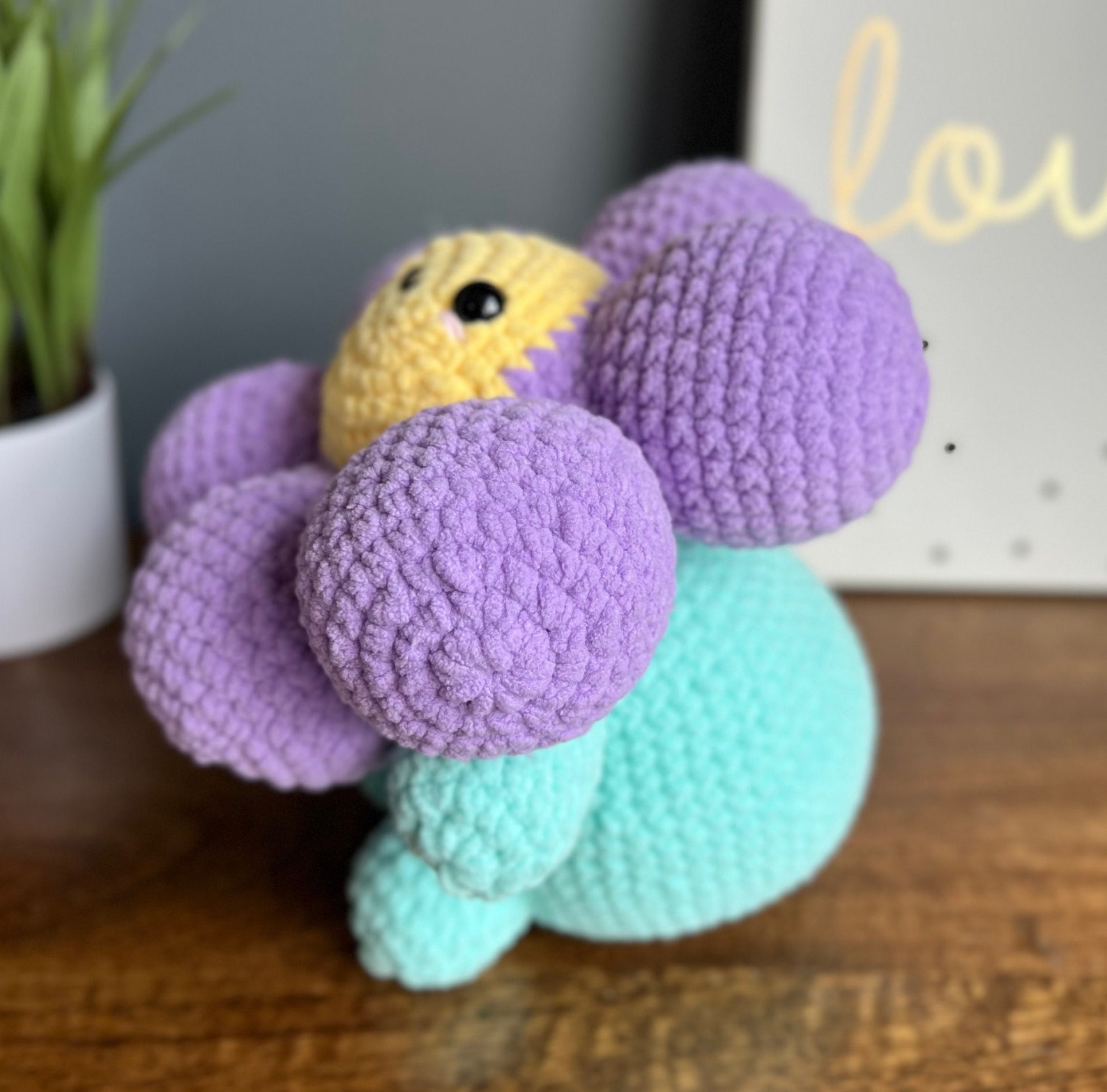 Lazy Daisy Plushie Amigurumi Stuffed Flower Pot - Etsy