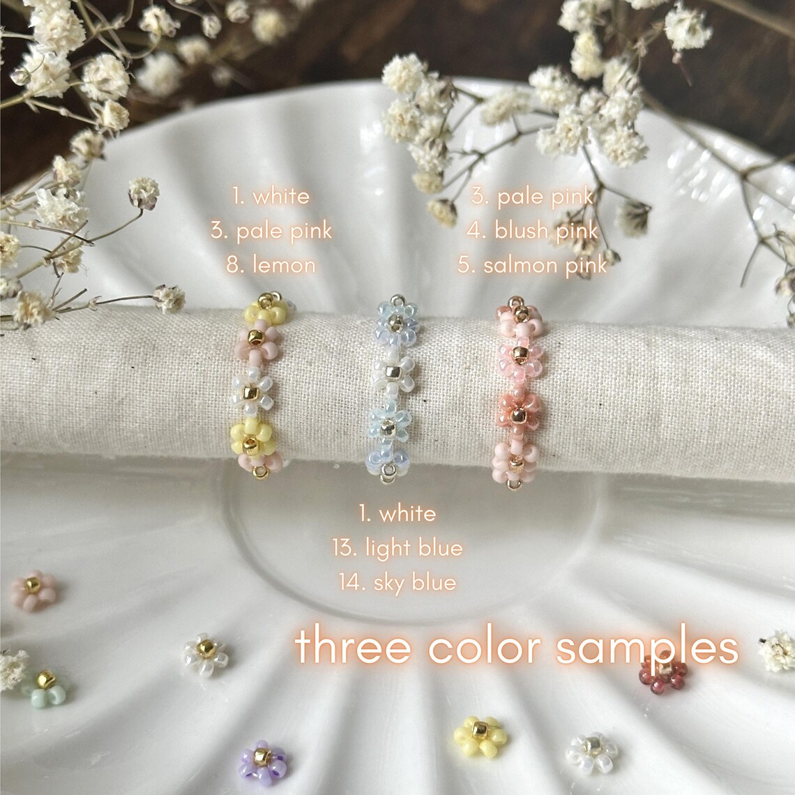 Customizable Daisy Flower Ring | Personalized Daisy Chain Ring | Dainty ...