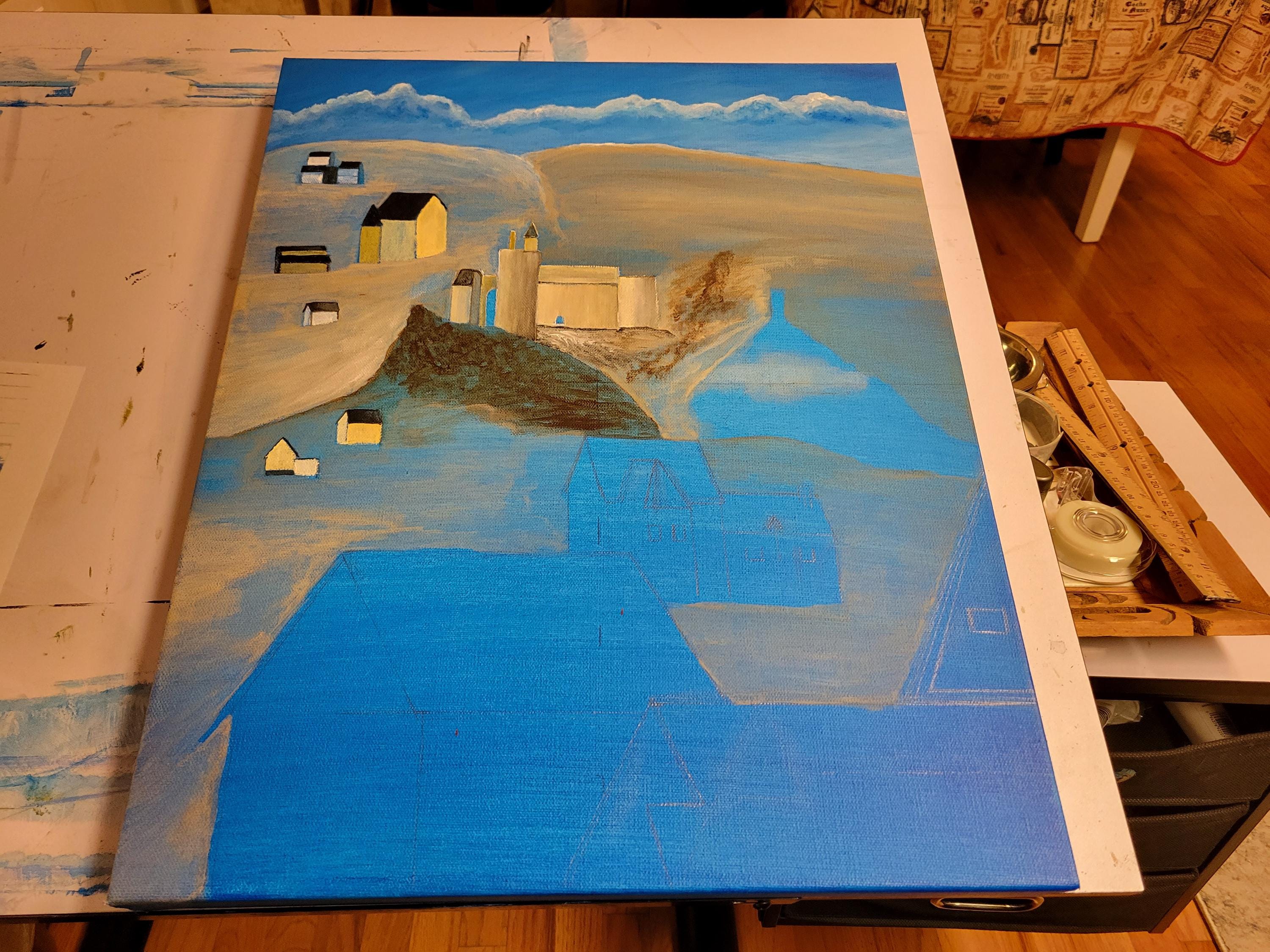 Castle in Germany, Artby Candy Turner, 11x14 Print, Print From an ...
