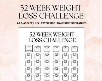 8 Week Weight Loss Challenge Printable - Etsy