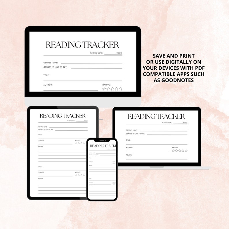 Reading Tracker | Book Review | Book Log | Reading Planner Goals ...