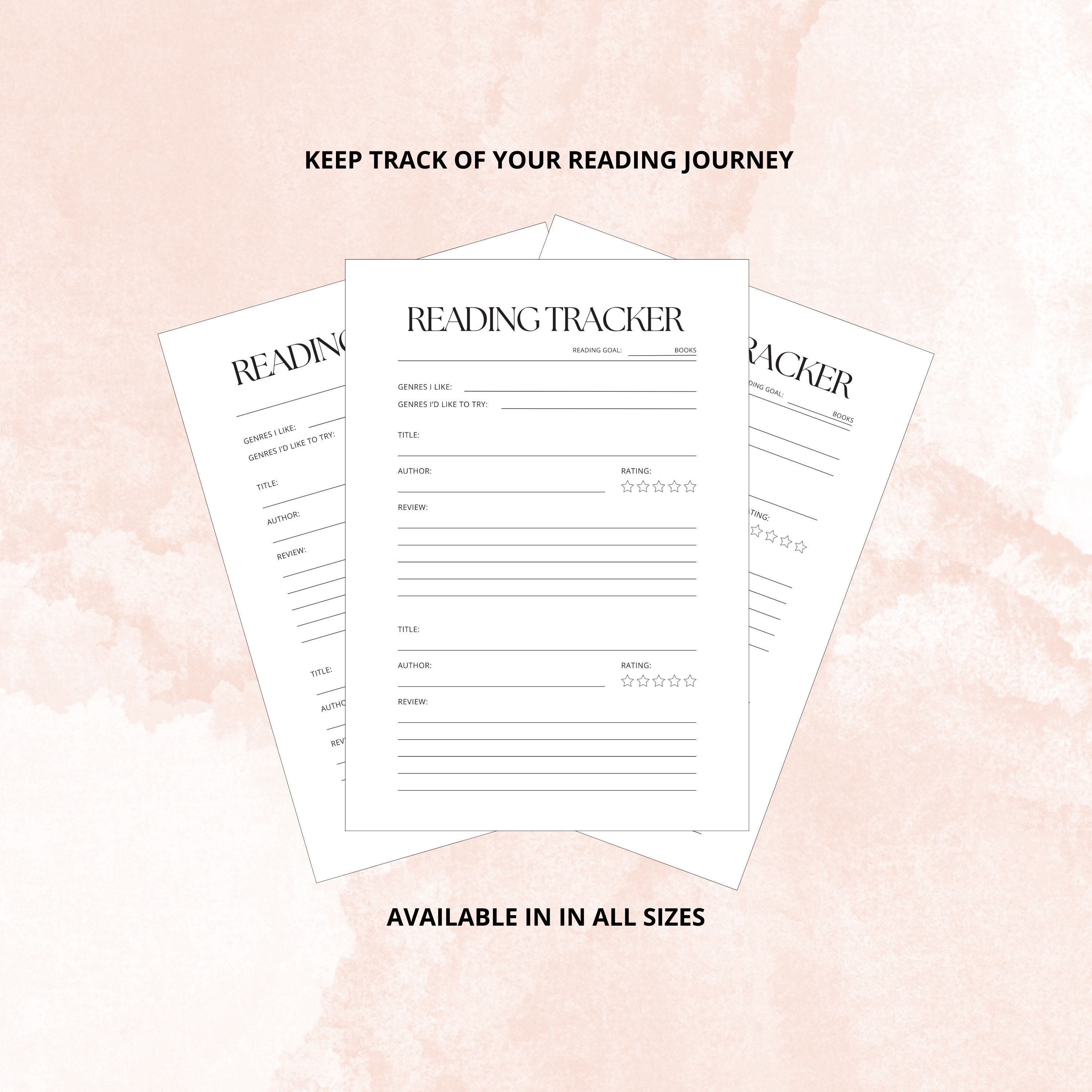 Reading Tracker | Book Review | Book Log | Reading Planner Goals ...