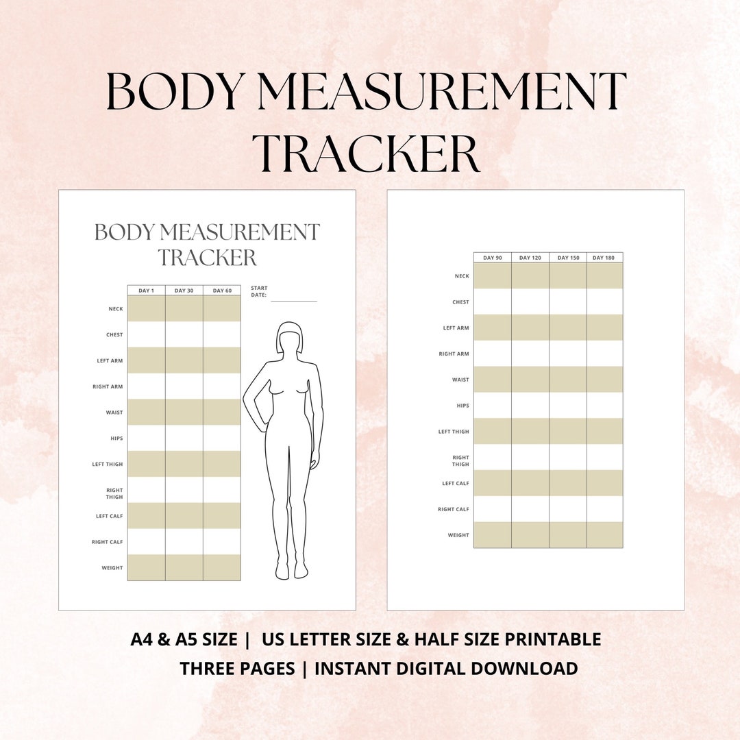 Body Measurement Tracker | Fitness Journey | Weight Loss Progress ...