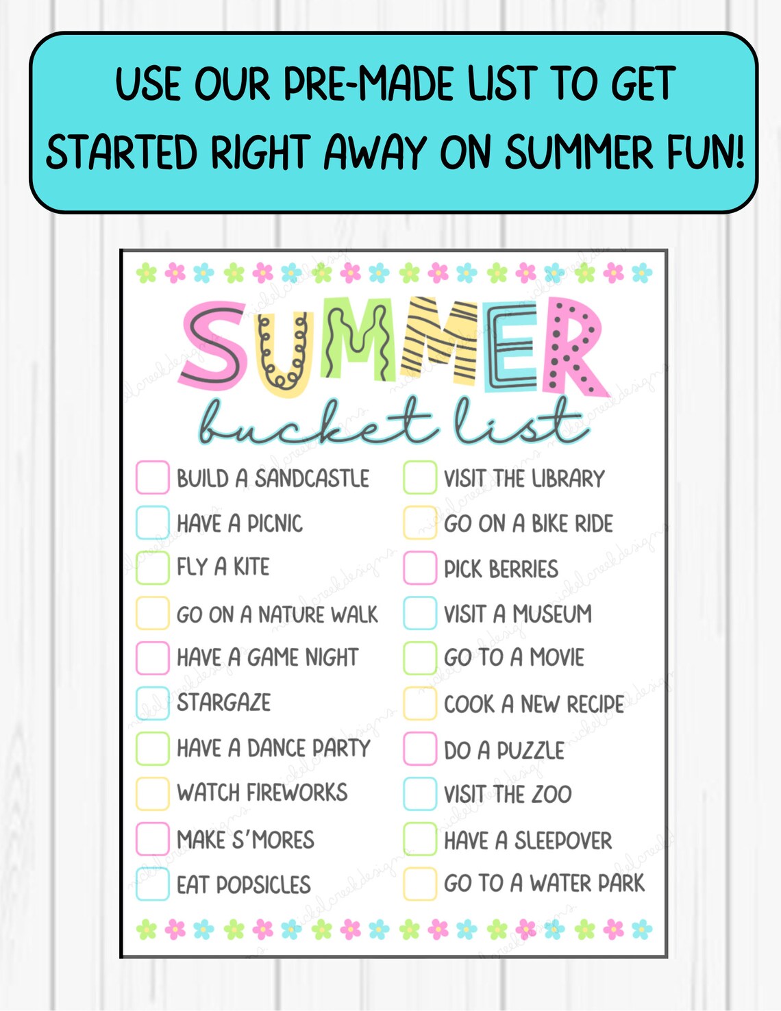 Printable Summer Bucket List Fun Activities for a Memorable Summer - Etsy