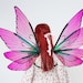 Pink Elf Wings, Wings for a Wedding Dress, Iridescent Elf Wings, Wings ...