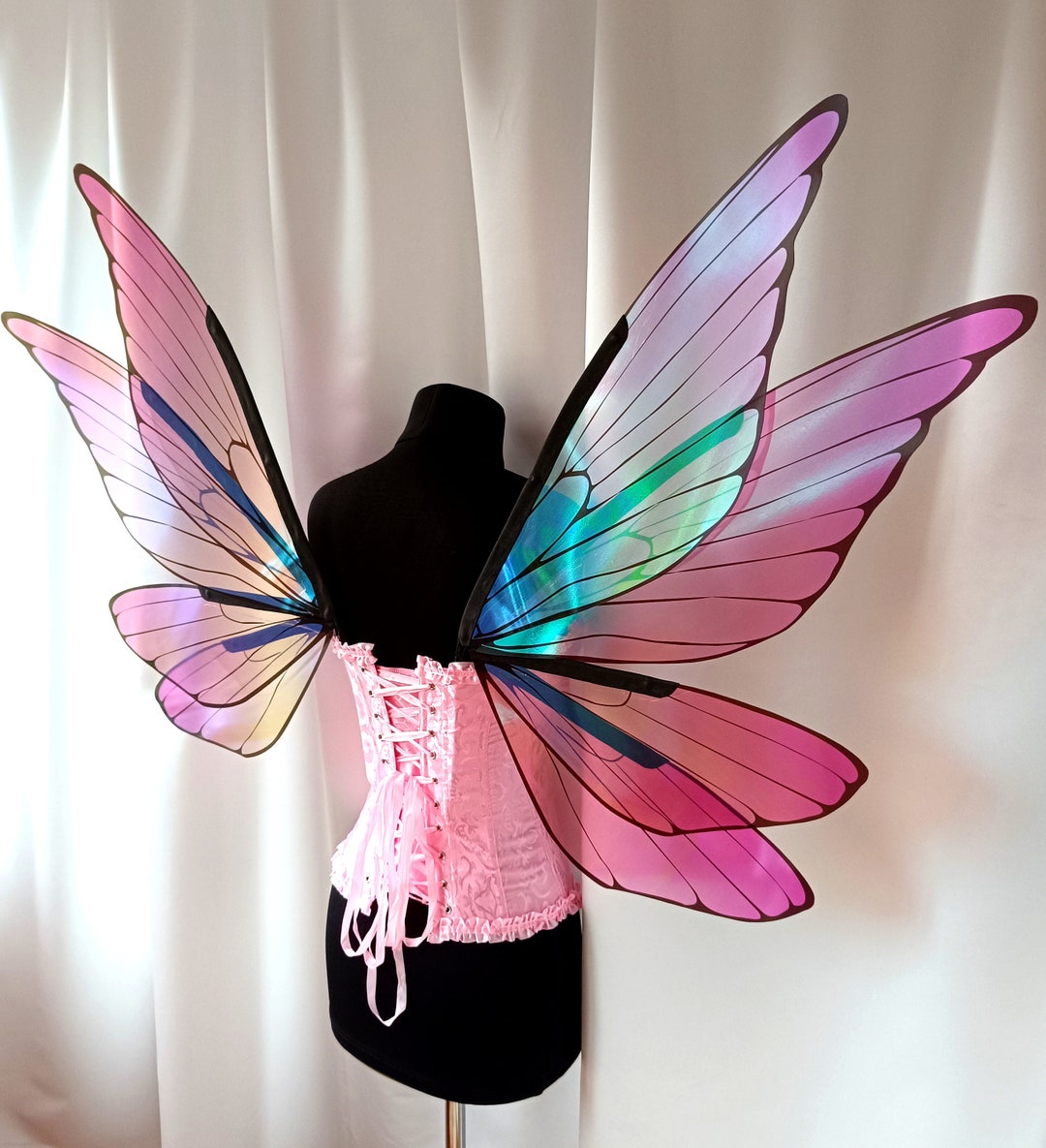 Iridescent Pink Elf Wings: Halloween Costume, Cosplay Accessory - Etsy