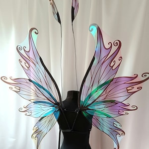 Iridescent Light Blue Wings: Halloween Elf Costume, Renaissance ...