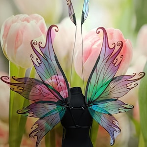 Iridescent Light Blue Wings: Halloween Elf Costume, Renaissance ...