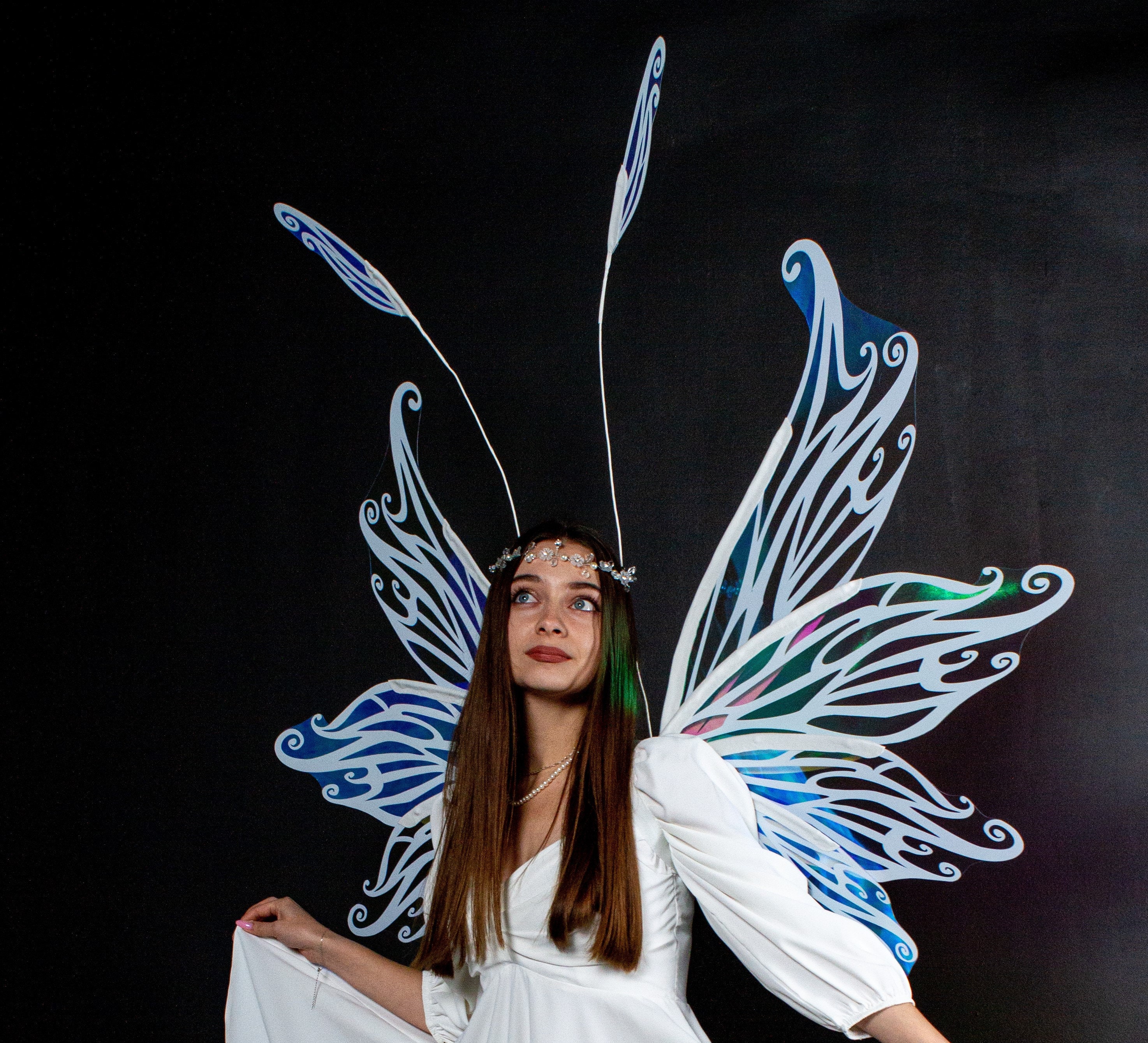 Large White Baroque Fairy Wings, Wings for Wedding Photoshoots, Parties ...