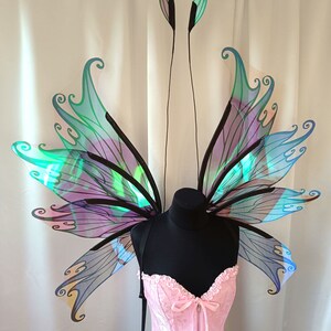 Iridescent Light Blue Wings: Halloween Elf Costume, Renaissance ...