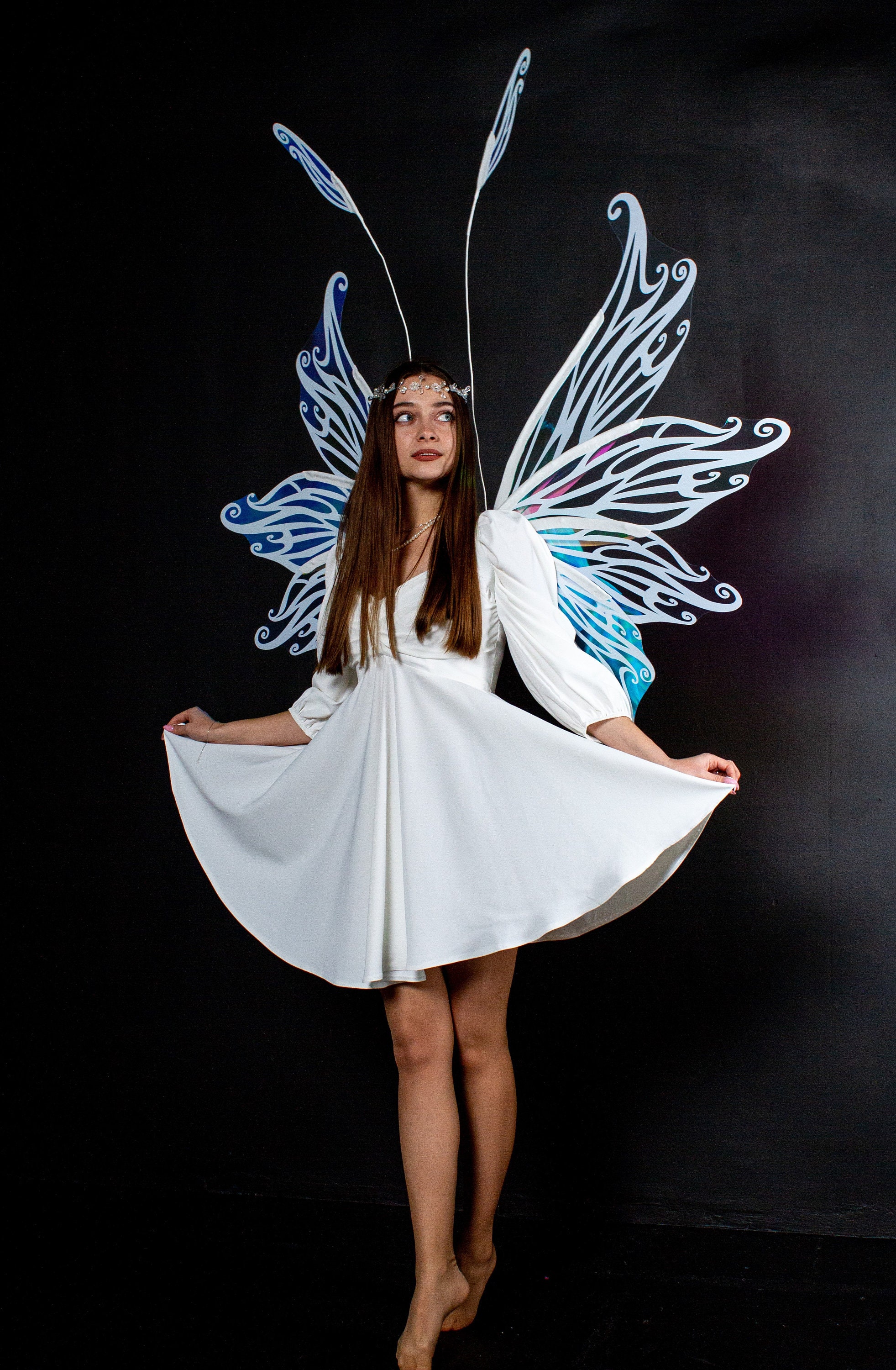 Large White Baroque Fairy Wings, Wings for Wedding Photoshoots, Parties ...