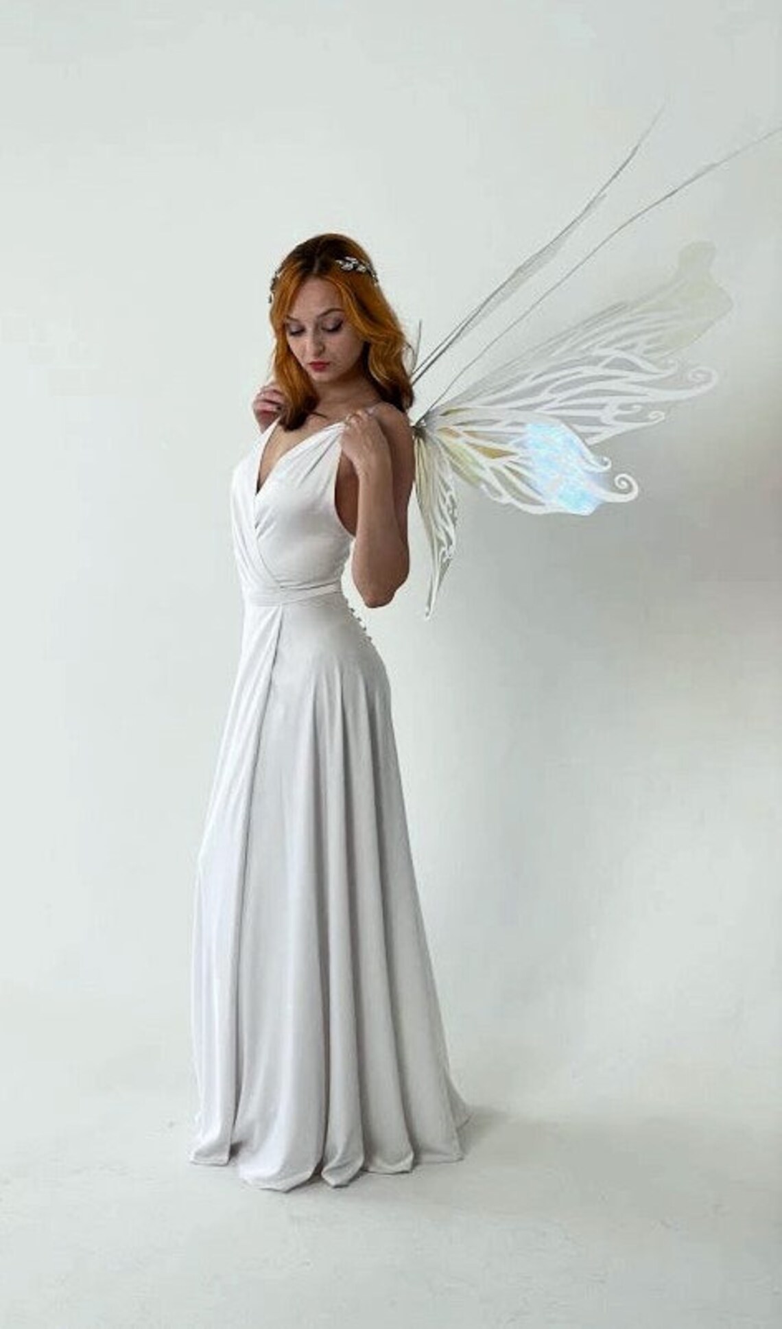 Large White Baroque Fairy Wings, Wings for Wedding Photoshoots, Parties ...