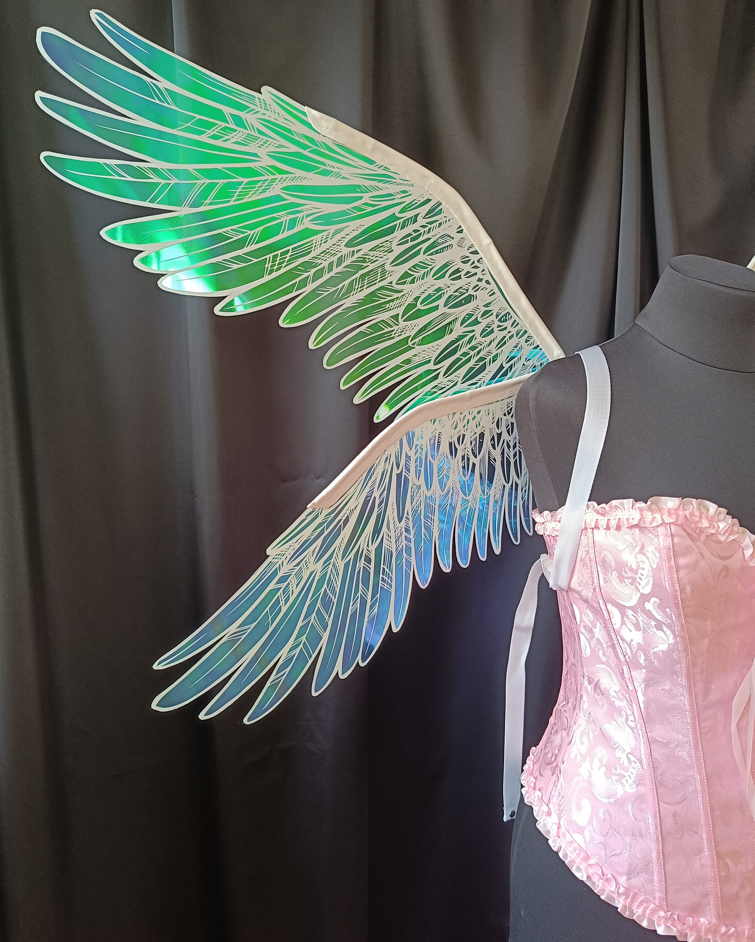 White Iridescent Angels Wings, Christmas Angel Wings, Wings for the ...
