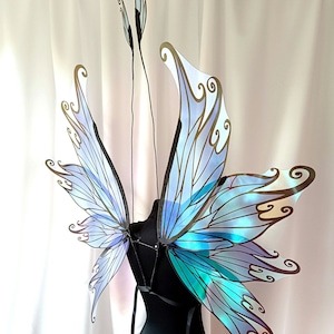 Iridescent Light Blue Wings: Halloween Elf Costume, Renaissance ...