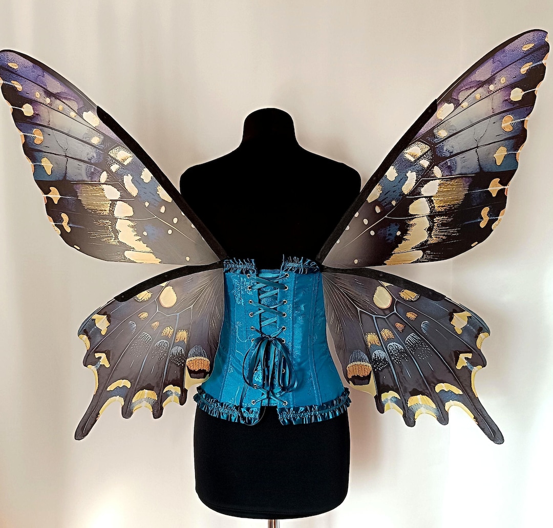 Bright Multicolored Plastic Butterfly Wings for an Adult for Halloween ...