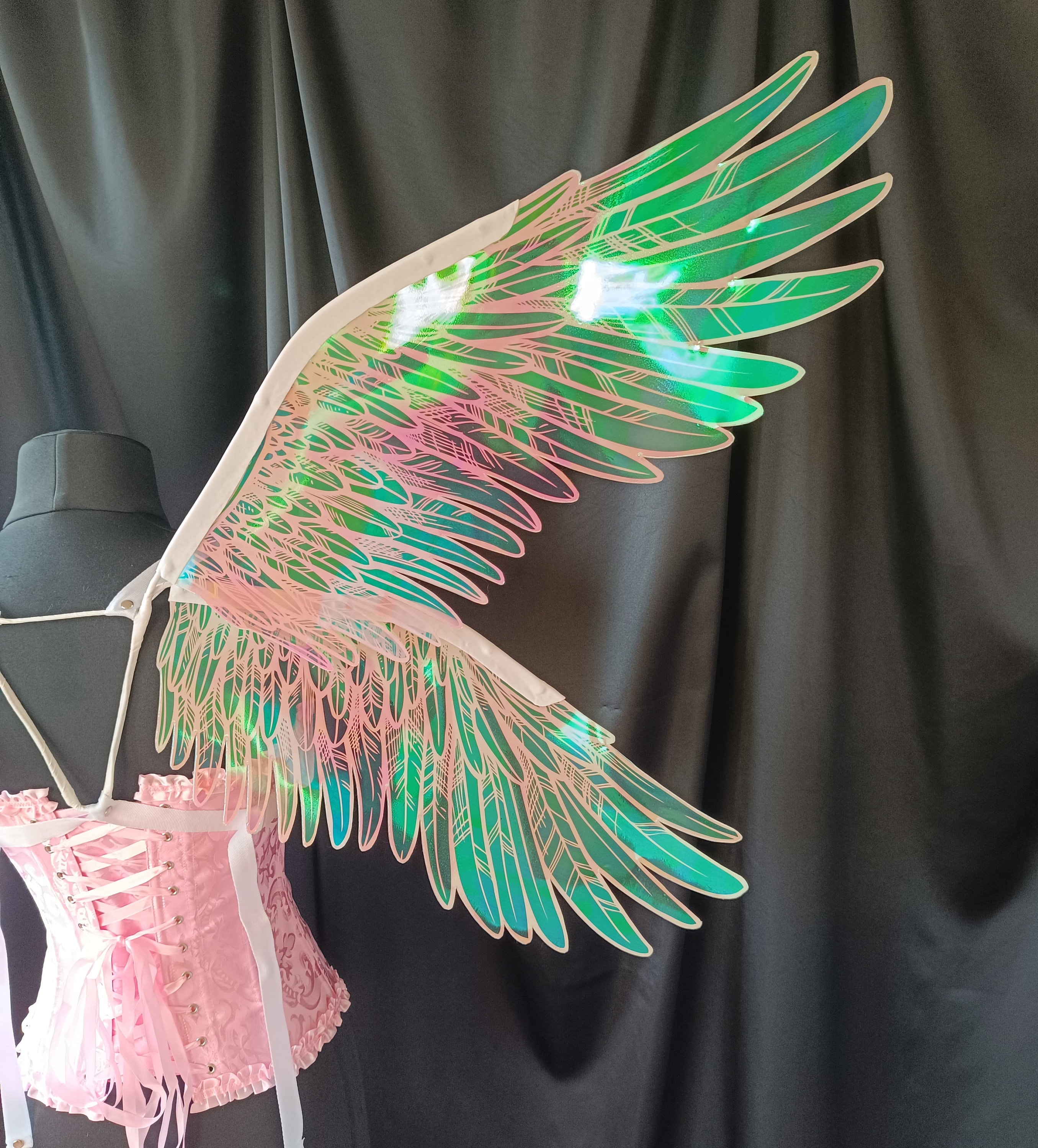 White Iridescent Angels Wings, Christmas Angel Wings, Wings for the ...