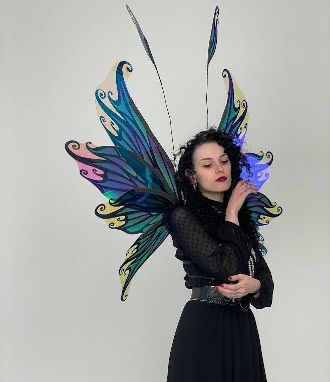 Large Blue Wings for Cosplay, Fairy Wings, Wings for a Photo Shoot ...