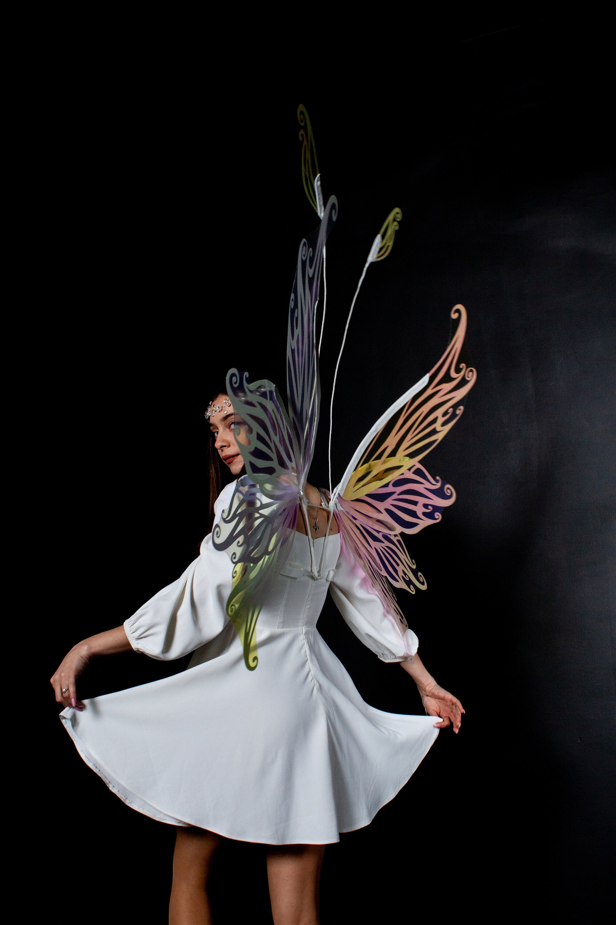 Large White Baroque Fairy Wings, Wings for Wedding Photoshoots, Parties ...