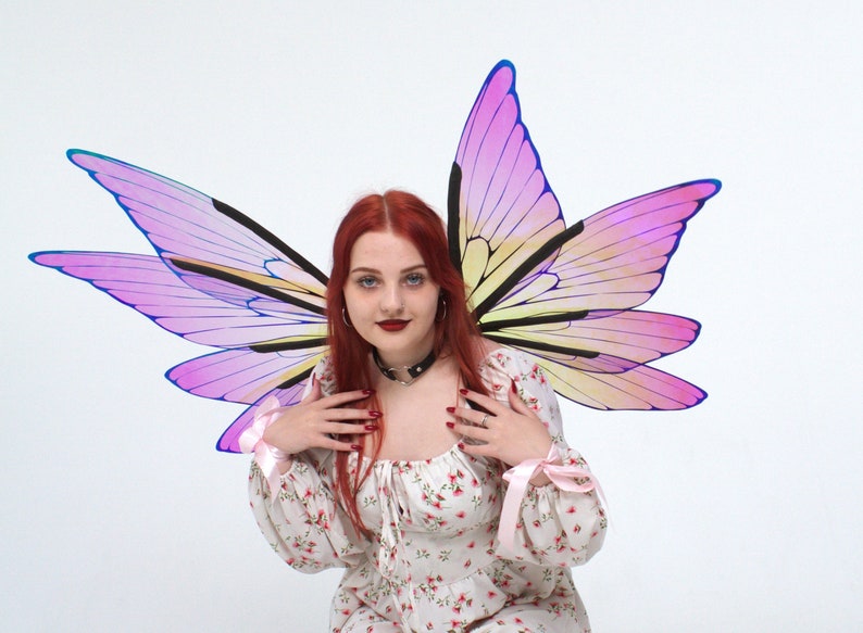 Pink Elf Wings, Iridescent Elf Wings, Wings for Halloween, Wings for ...