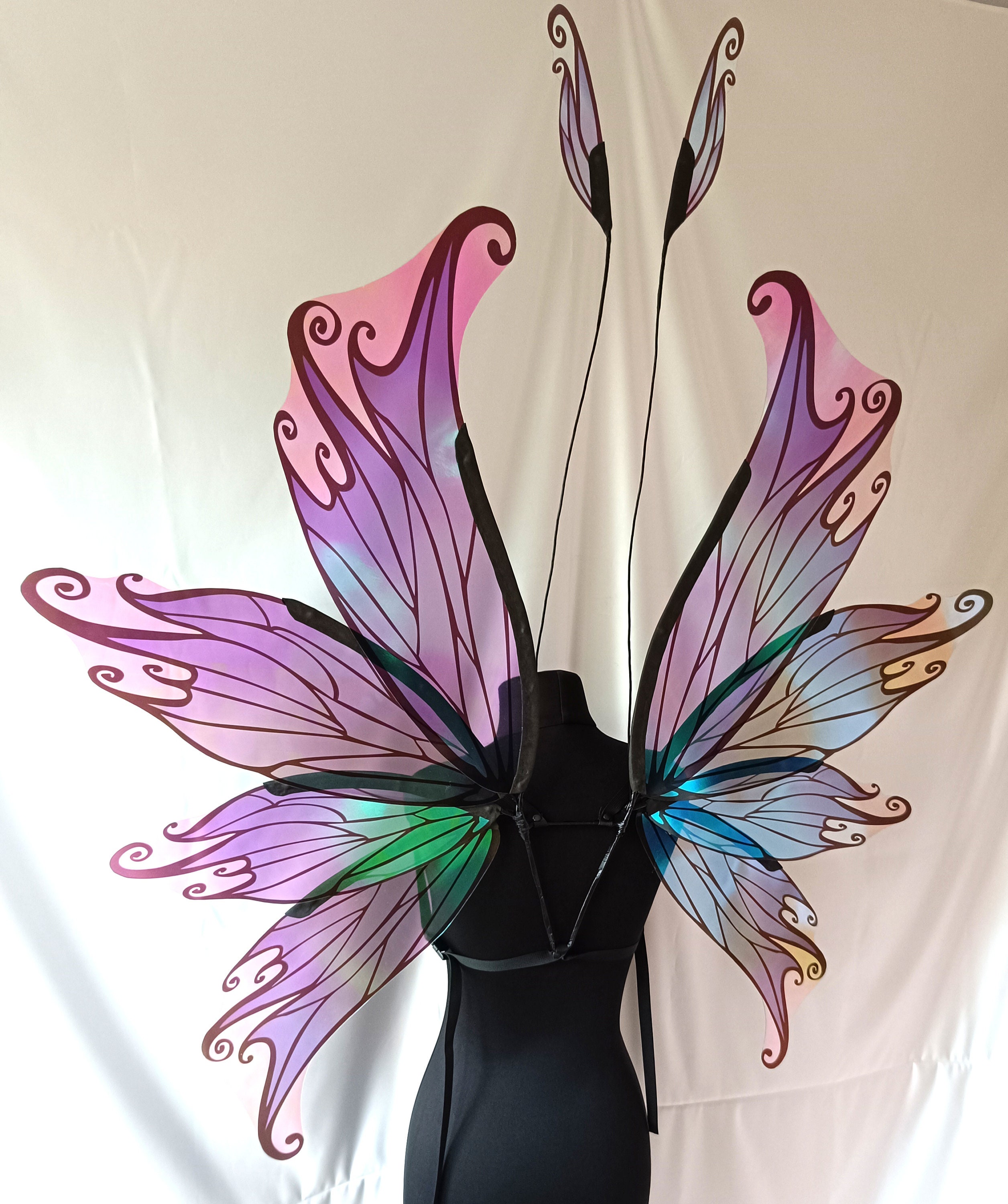 Iridescent Light Blue Wings: Halloween Elf Costume, Renaissance ...