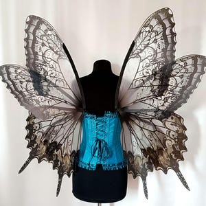 Large Black Lace Wings: Gothic Fairy Costume, Renaissance Ball - Etsy