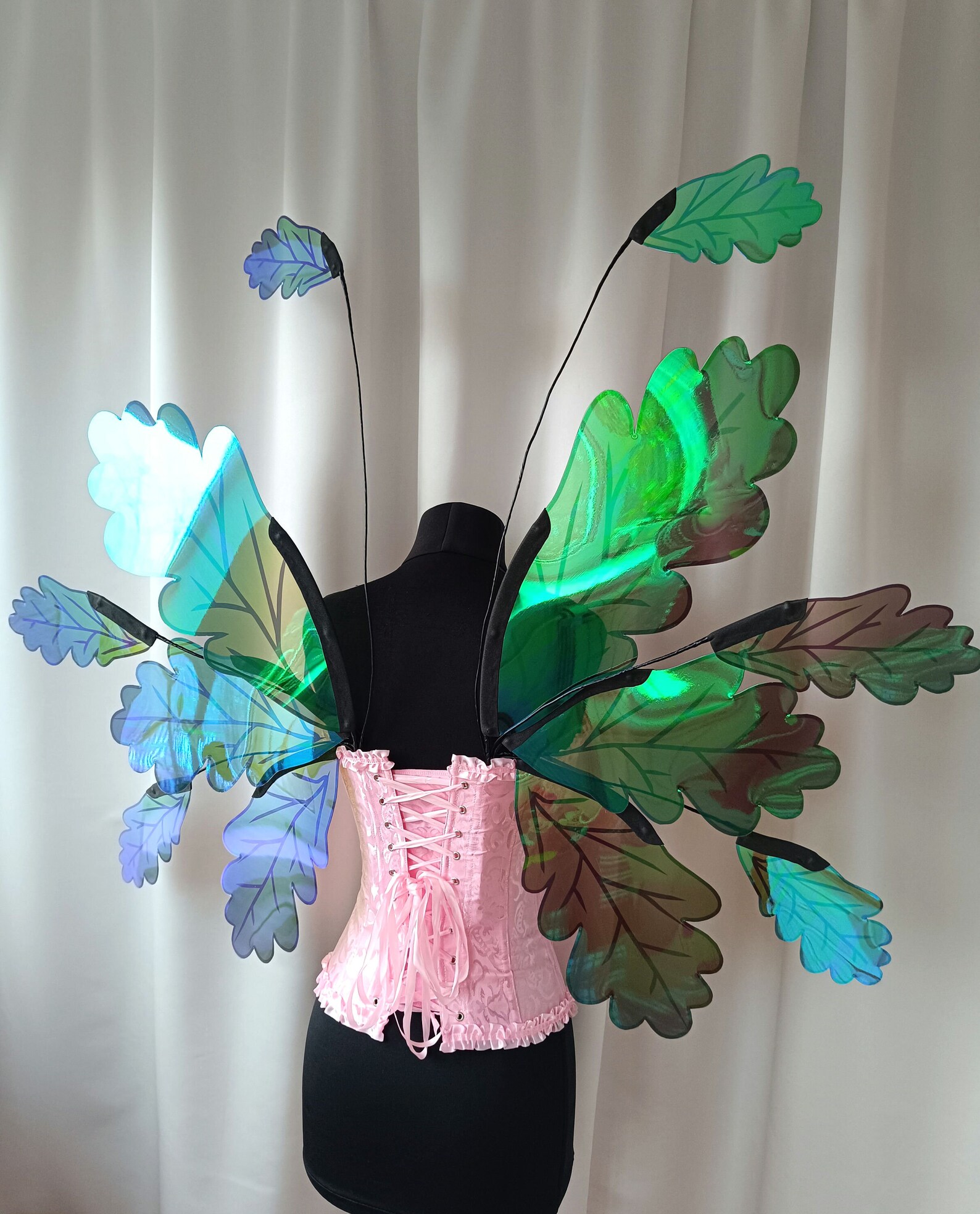Green Oak Leaf Fairy Wings: Renaissance Elf Costume - Etsy